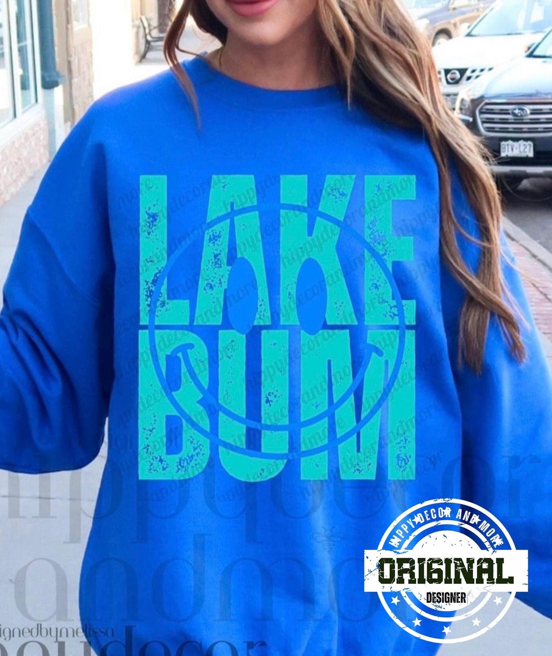 Distressed Smiley Face PNG Retro PNG Summer Png Lake Bum Smiley Designs ...