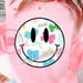 Retro PNG Boho Distressed Smiley Face PNG Bohemian PNG Vintage Flowers ...
