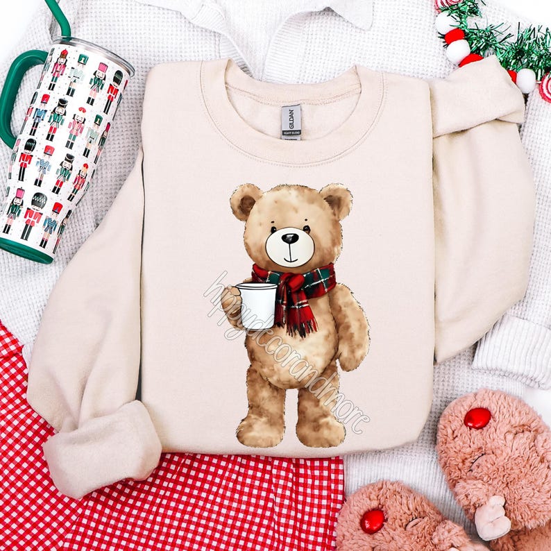 Preppy Christmas Teddy Bear PNG Preppy Bear Cute Teddy Bear Shirt ...