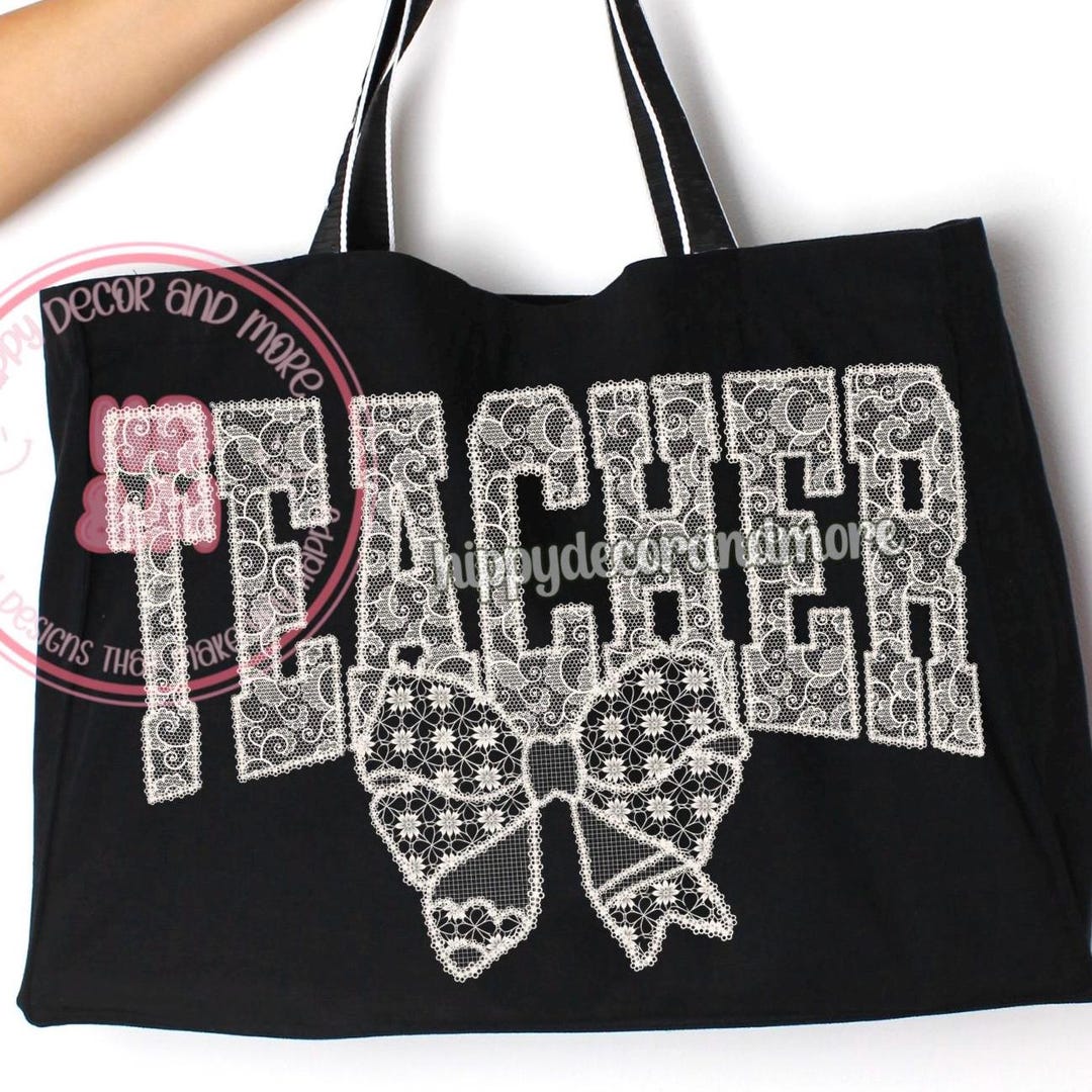 Hand Drawn Lace PNG Lace Teacher PNG Coquette Bow Teacher Shirt Design ...