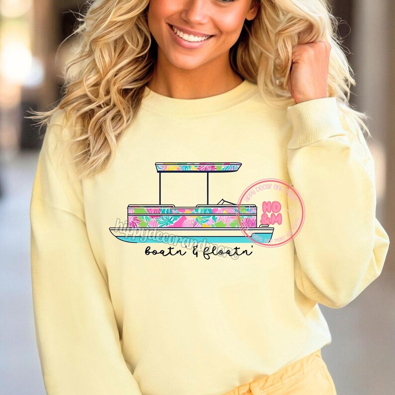 Boatn’ and Floatn’ PNG Beach Coastal Hawaii Preppy Beach Digital Design ...