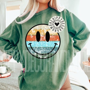 Distressed Smiley Face PNG Earth Tones Smiley PNG Boho Png Boho Smiley ...