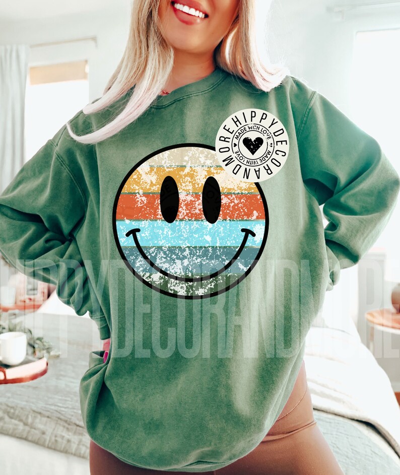 Distressed Smiley Face PNG Earth Tones Smiley Png Boho Png - Etsy