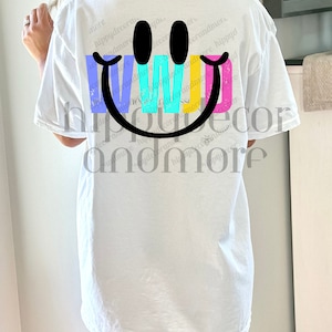WWJD Smiley Face PNG Summer Png Smiley Face Sublimation Trendy Shirts ...