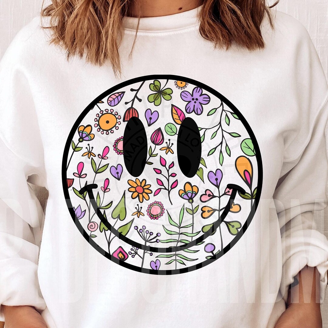 Boho Smiley Face PNG Bohemian Smiley Face Smiley Transfer Design Smiley ...