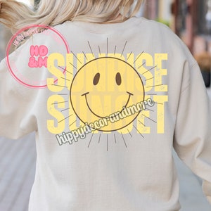 Sunrise Sunset PNG Retro Sun PNG Retro Sun Smiley Face Retro Smiley ...
