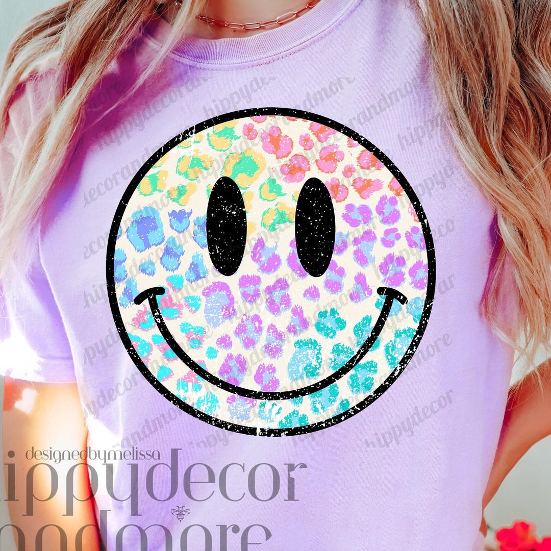 Leopard Print PNG Smiley Face PNG Rainbow Png Rainbow Happy Face ...