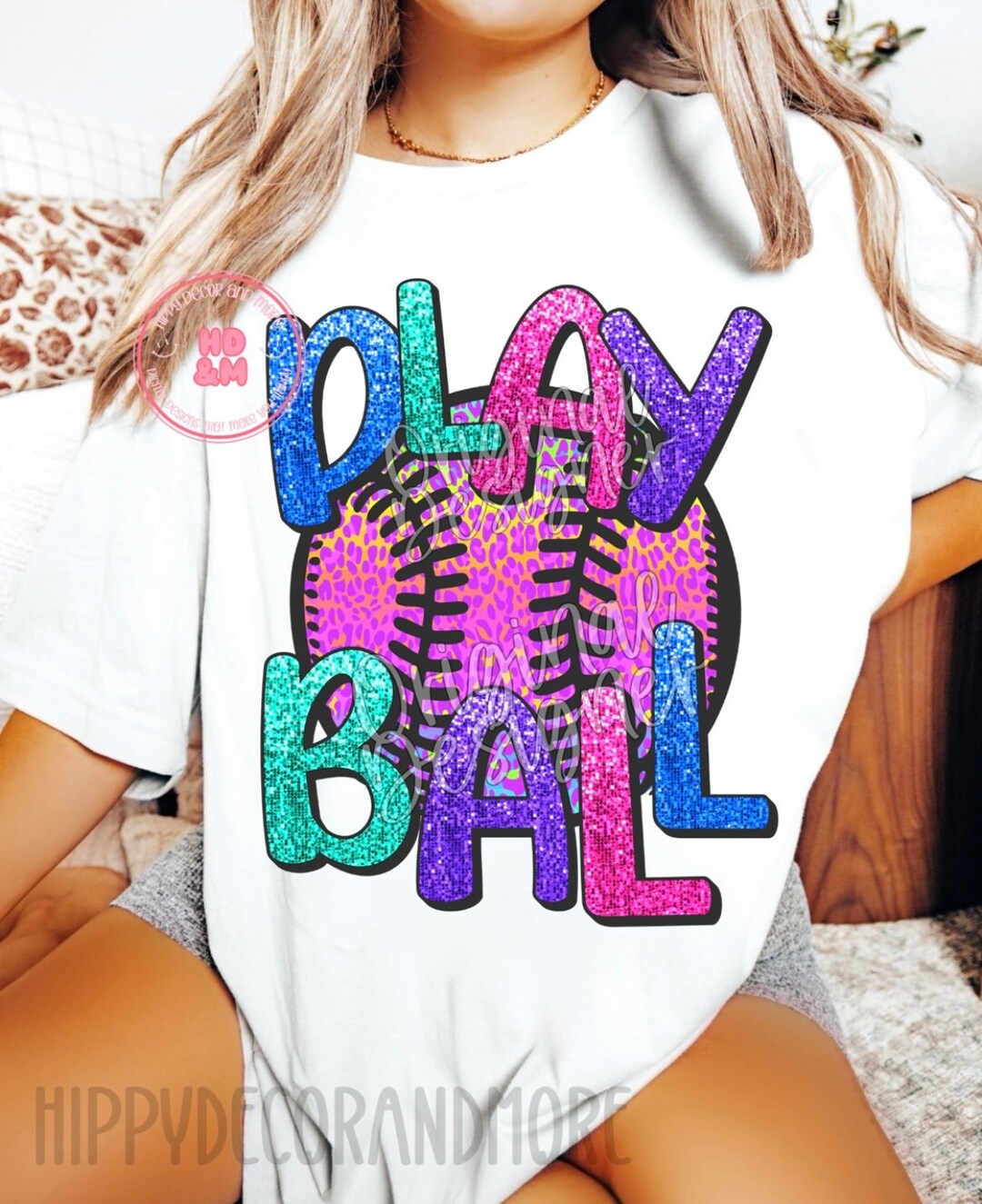 Play Ball PNG Baseball PNG Faux Glitter Sparkly Baseball Shirt Design ...