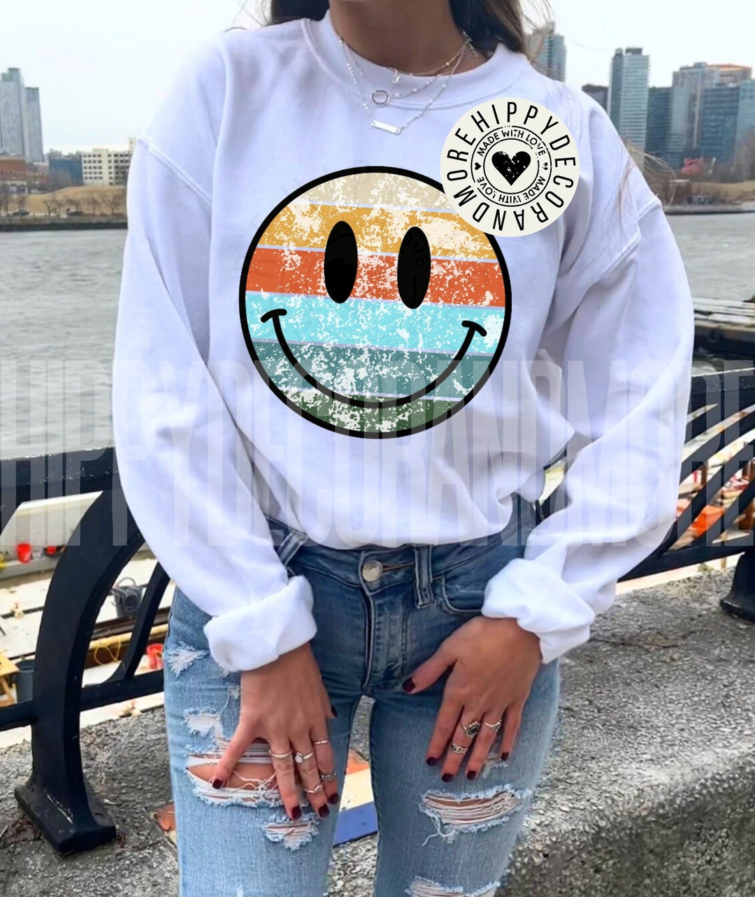 Distressed Smiley Face PNG Earth Tones Smiley Png Boho Png - Etsy