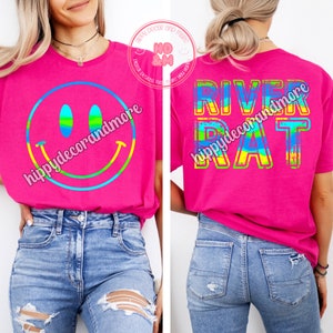 River Rat PNG Smiley Face PNG Neon Summer Vibes PNG Floating Float Trip ...