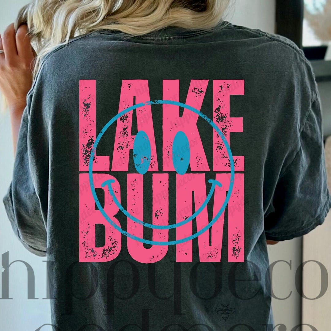 Distressed Smiley Face PNG Retro PNG Summer Png Pink Lake Bum ...