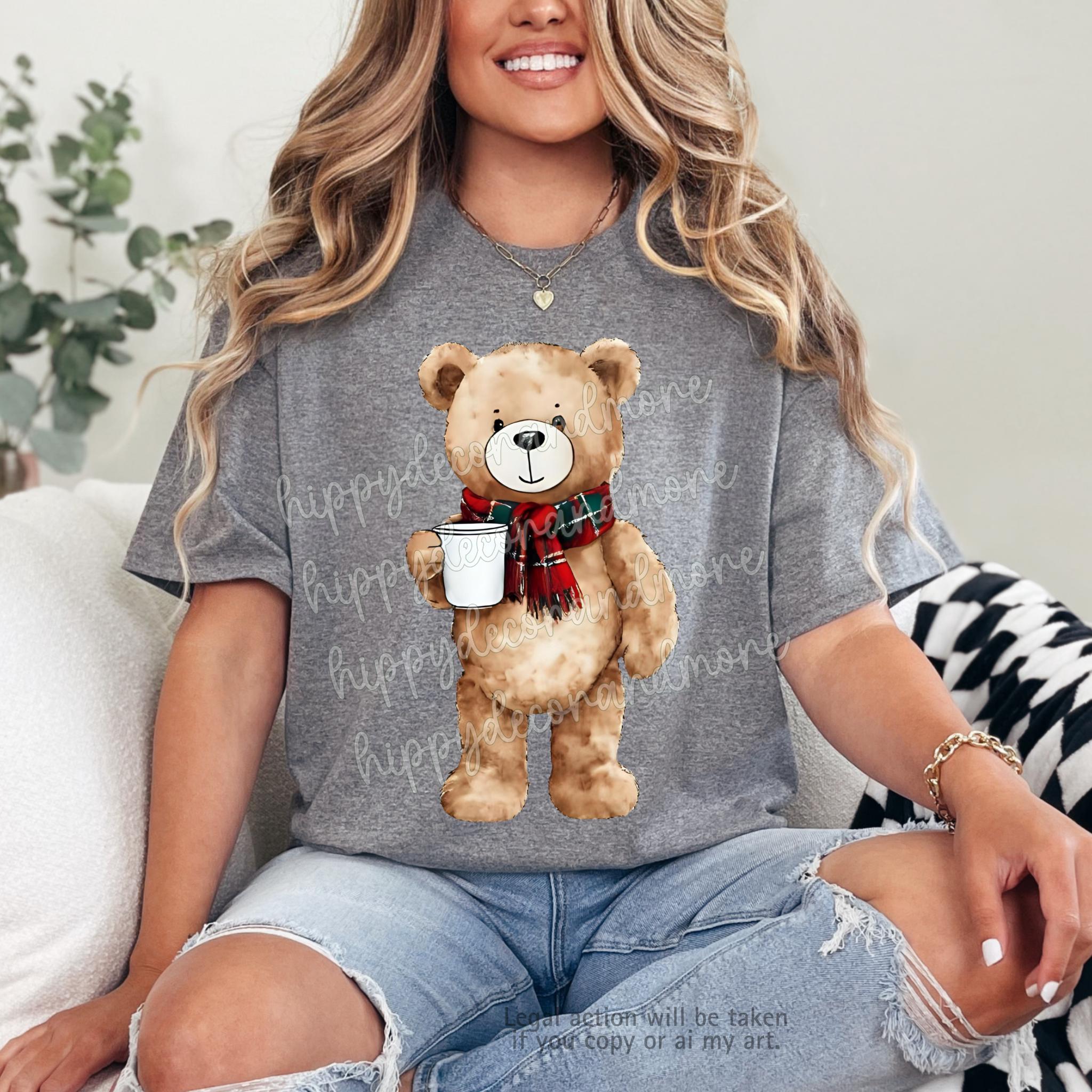 Preppy Christmas Teddy Bear PNG Preppy Bear Cute Teddy Bear Shirt ...