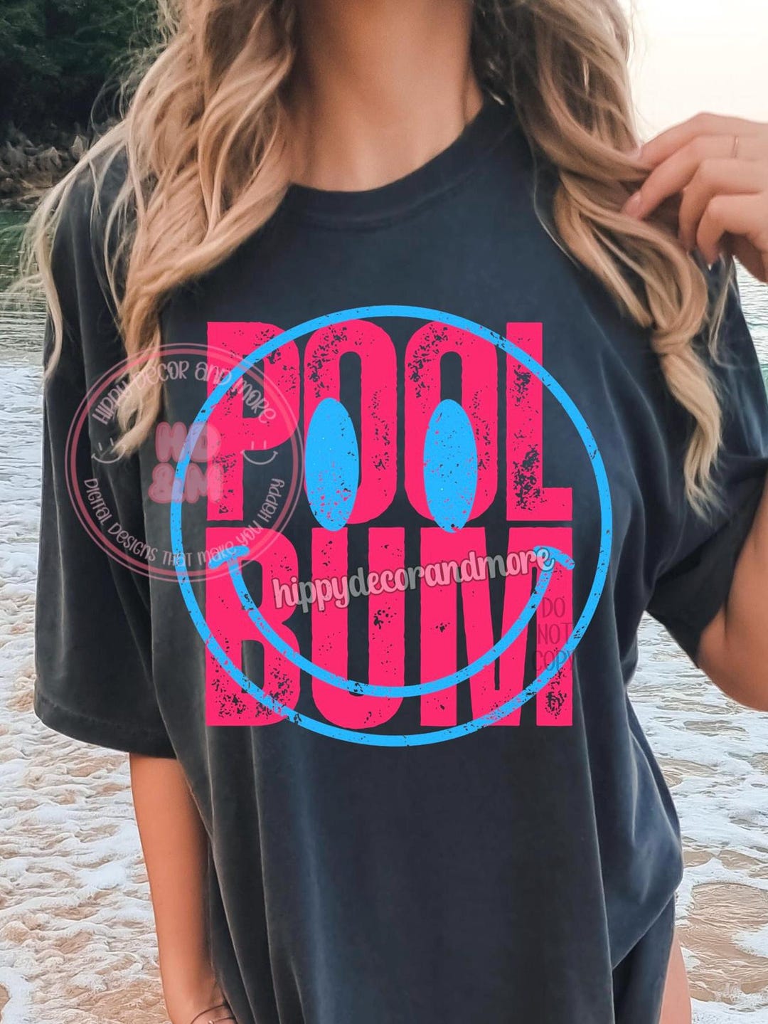 Distressed Smiley Face PNG Retro PNG Summer Png Pool Bum Smiley Designs ...