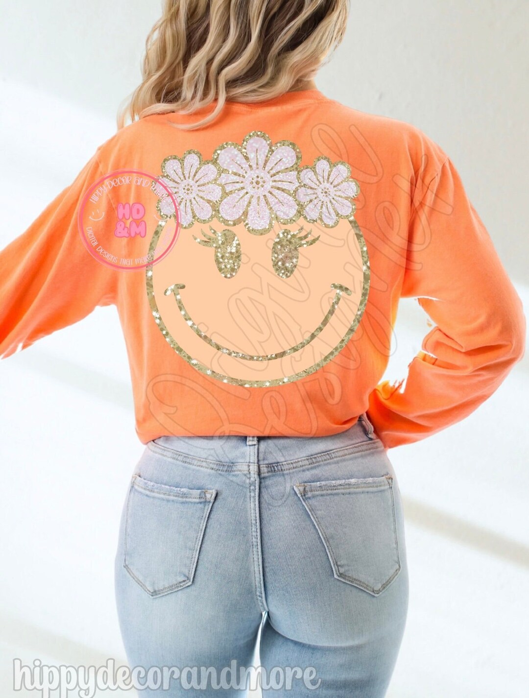 Bohemian Sparkly Smiley Face PNG Glitter Smiley With Lashes Retro Boho ...