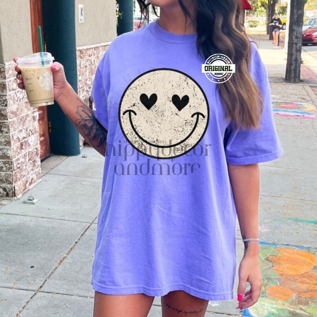 Distressed Retro Smiley Face Distressed Smiley Face Beige Smiley Face ...