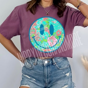 Retro Smiley Face PNG Tropical PNG Hawaiian Smiley Retro Png Smiley ...