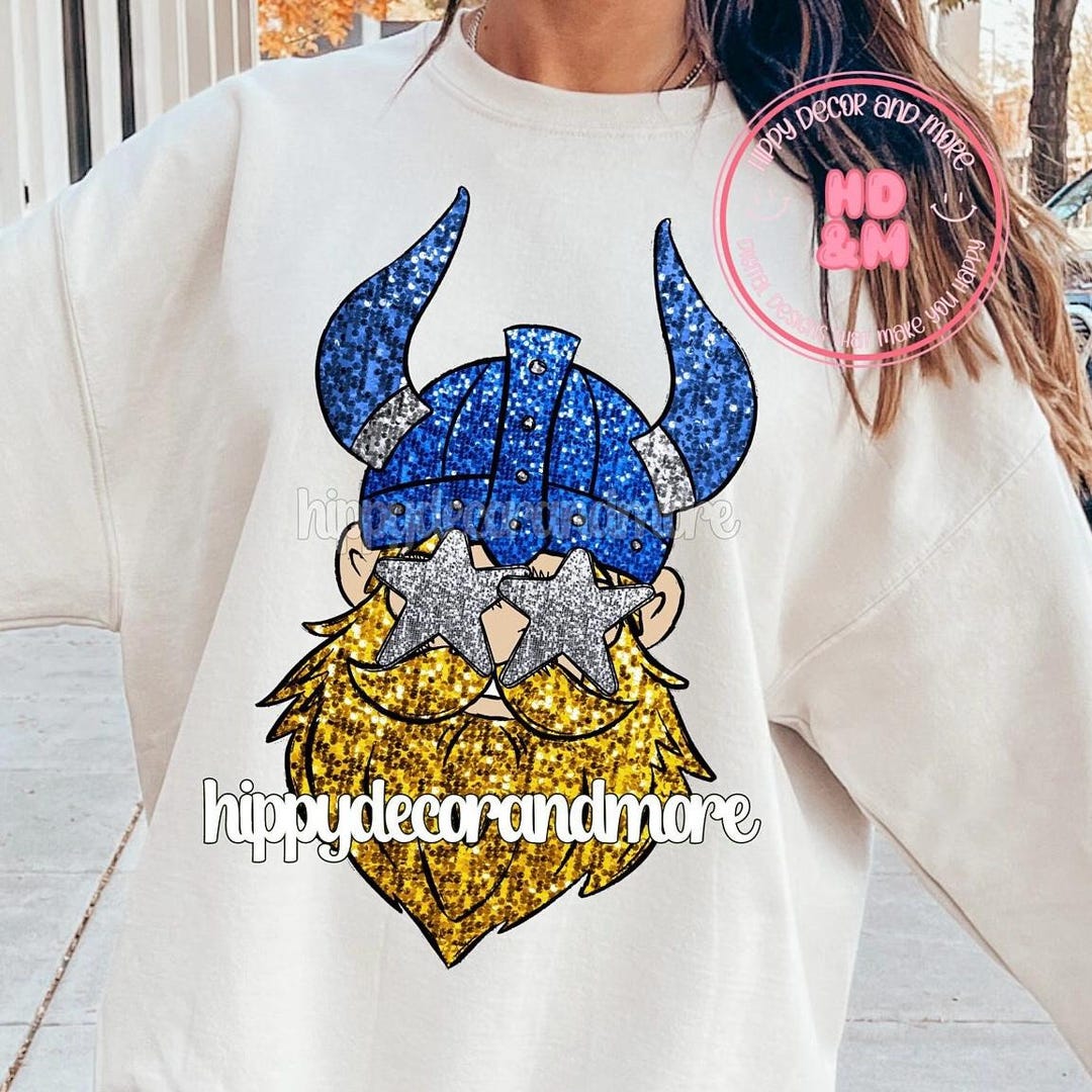 Blue Viking Mascot PNG Blue Preppy Viking School Mascot Trendy Hat ...