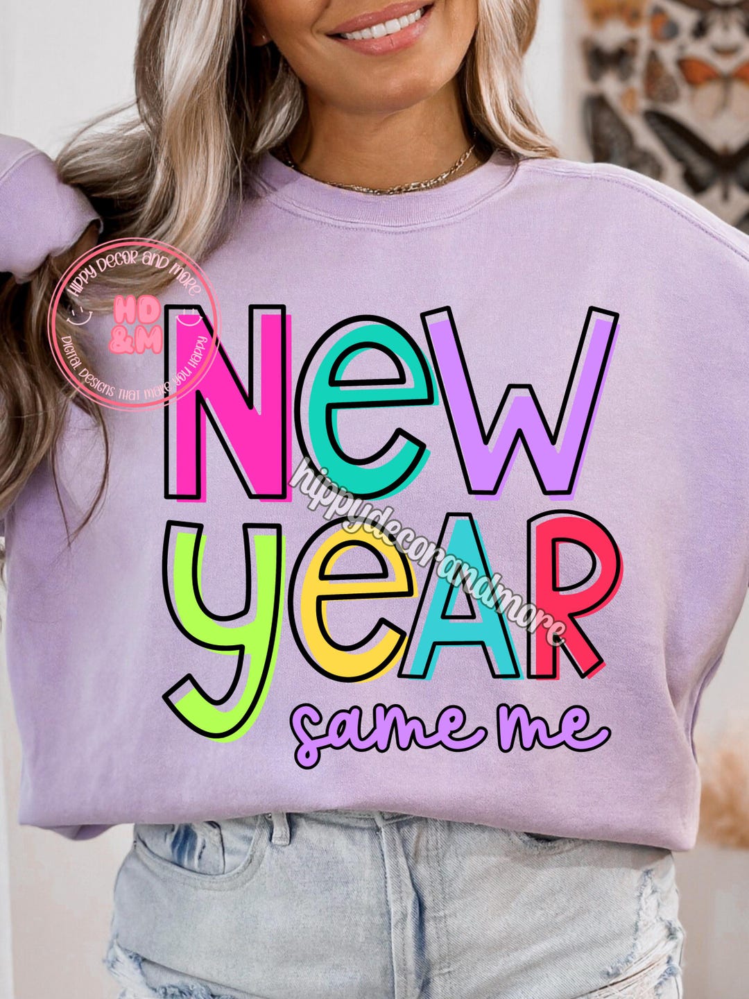 New Year Same Me PNG NYE New Years PNG New Years Eve 2025 Shirt Sublimation Design Colorful New ...