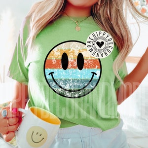 Distressed Smiley Face PNG Earth Tones Smiley PNG Boho Png Boho Smiley ...