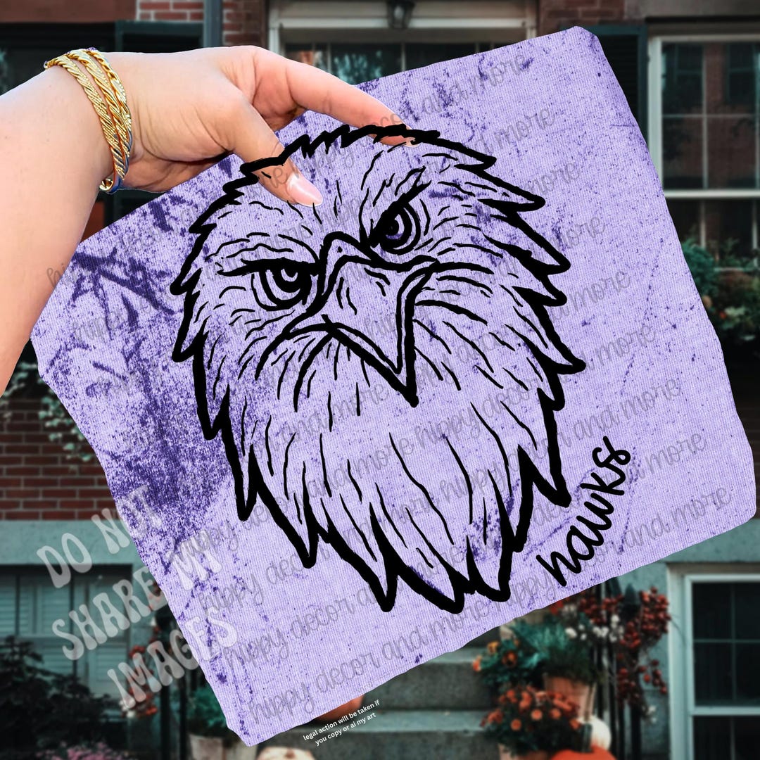 Doodle Hawk Mascot PNG Hawk PNG Hawk Outline Mascot School Mascot Shirt ...