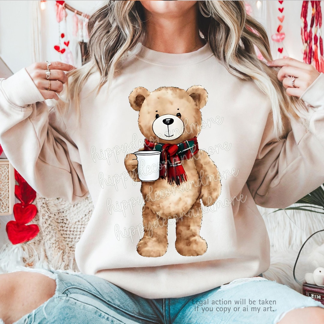 Preppy Christmas Teddy Bear PNG Preppy Bear Cute Teddy Bear Shirt ...