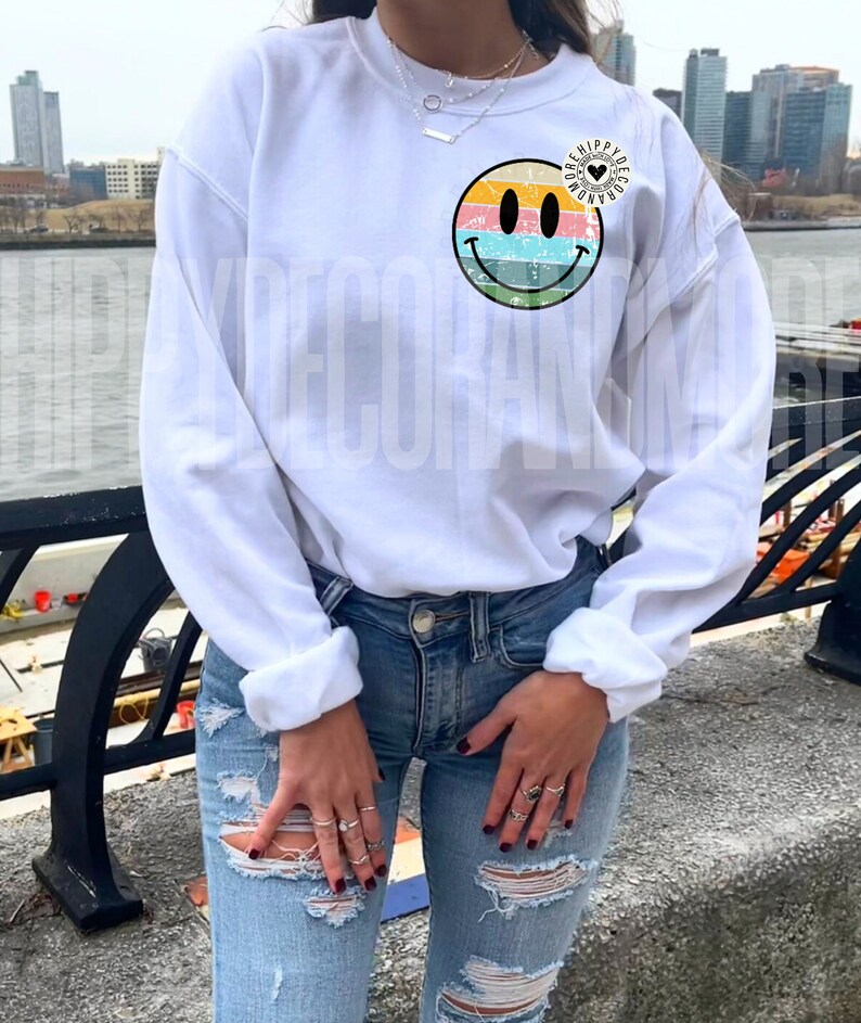 Retro Smiley Face PNG Spring Png Smiley Png Boho Png Boho - Etsy