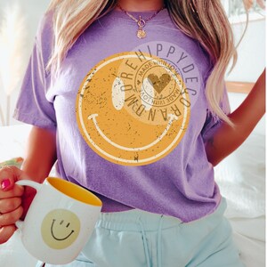 Boho Smiley Faces Bundle Retro Smile Face Bundle Distressed PNG Smile ...