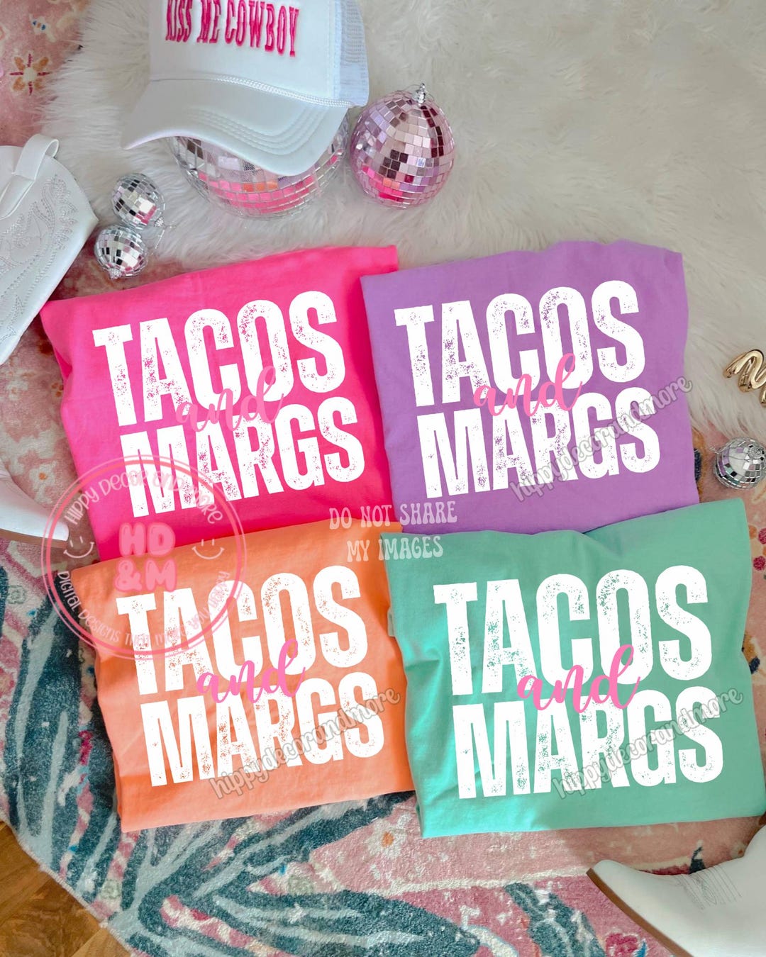 Tacos and Margs PNG Distressed Retro Cinco De Mayo PNG Cute Girly ...