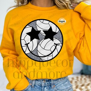 Volleyball PNG Smiley Face PNG Volleyball Shirt Sublimation Back to ...