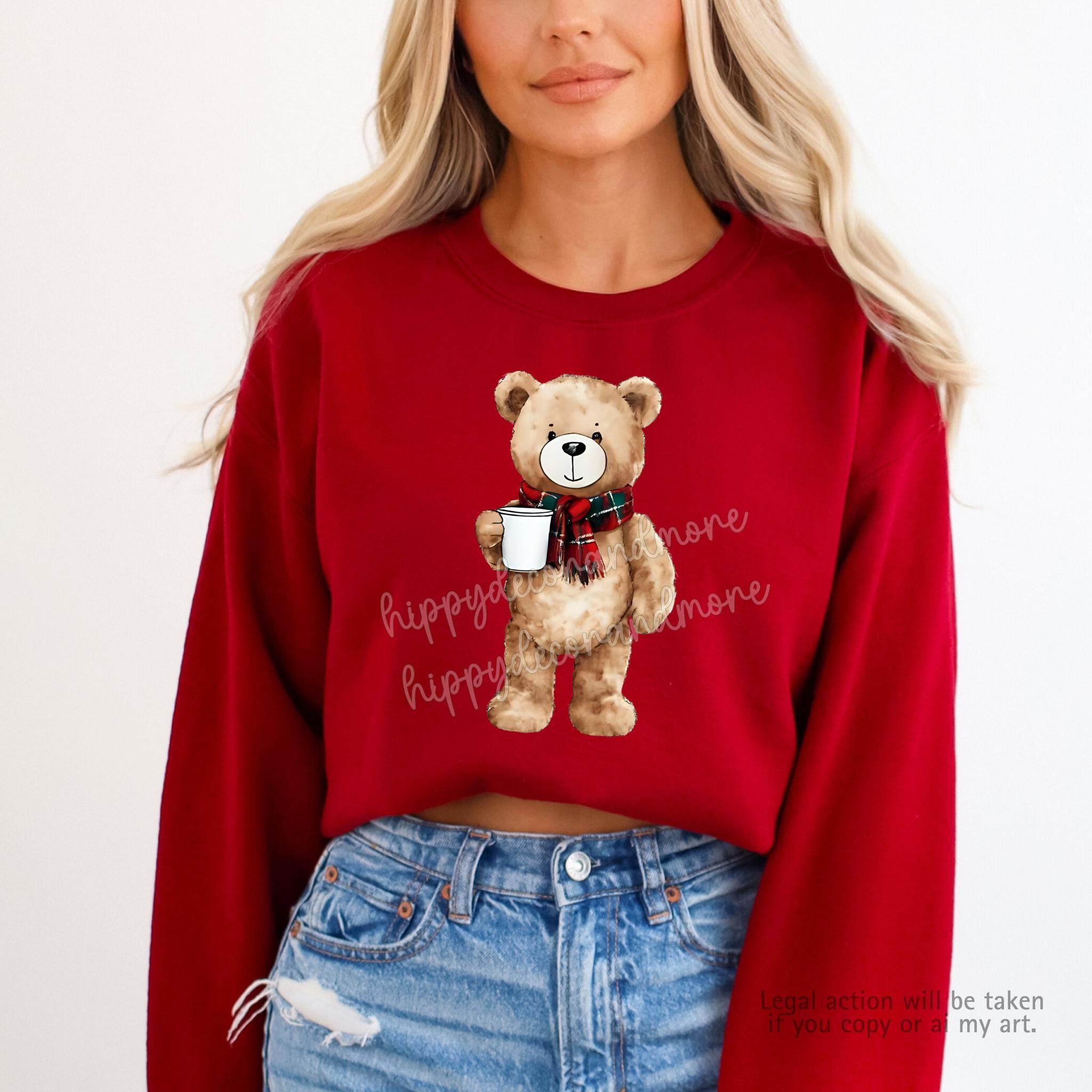 Preppy Christmas Teddy Bear PNG Preppy Bear Cute Teddy Bear Shirt ...