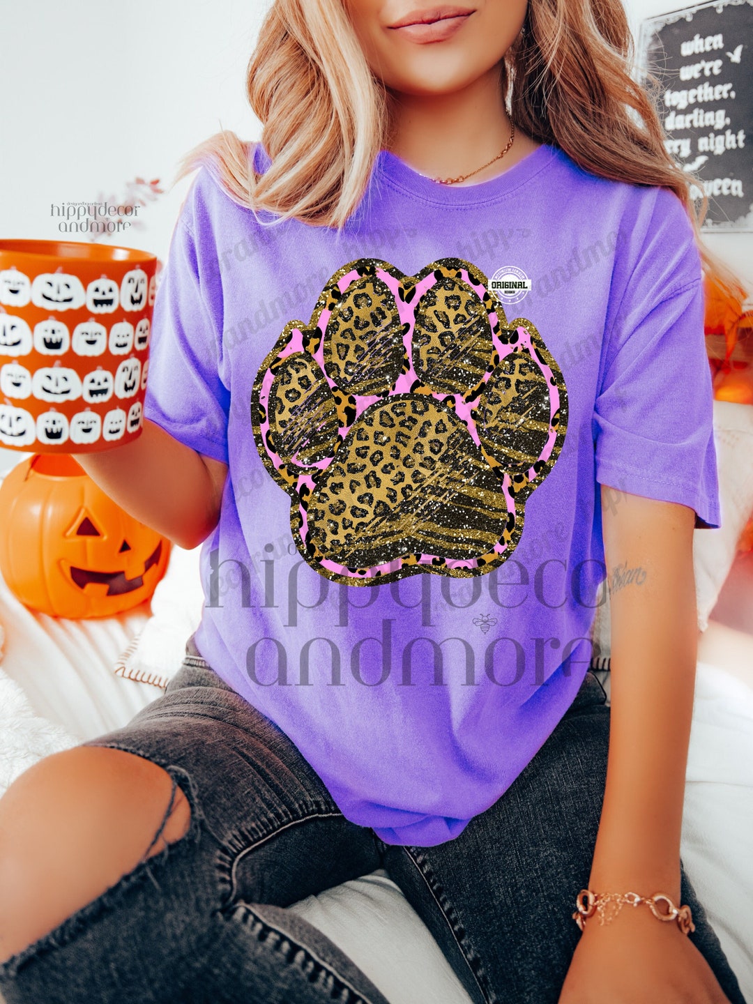 Preppy Paw Print PNG Leopard Print Cheetah Lions Tigers Panther Mascot ...