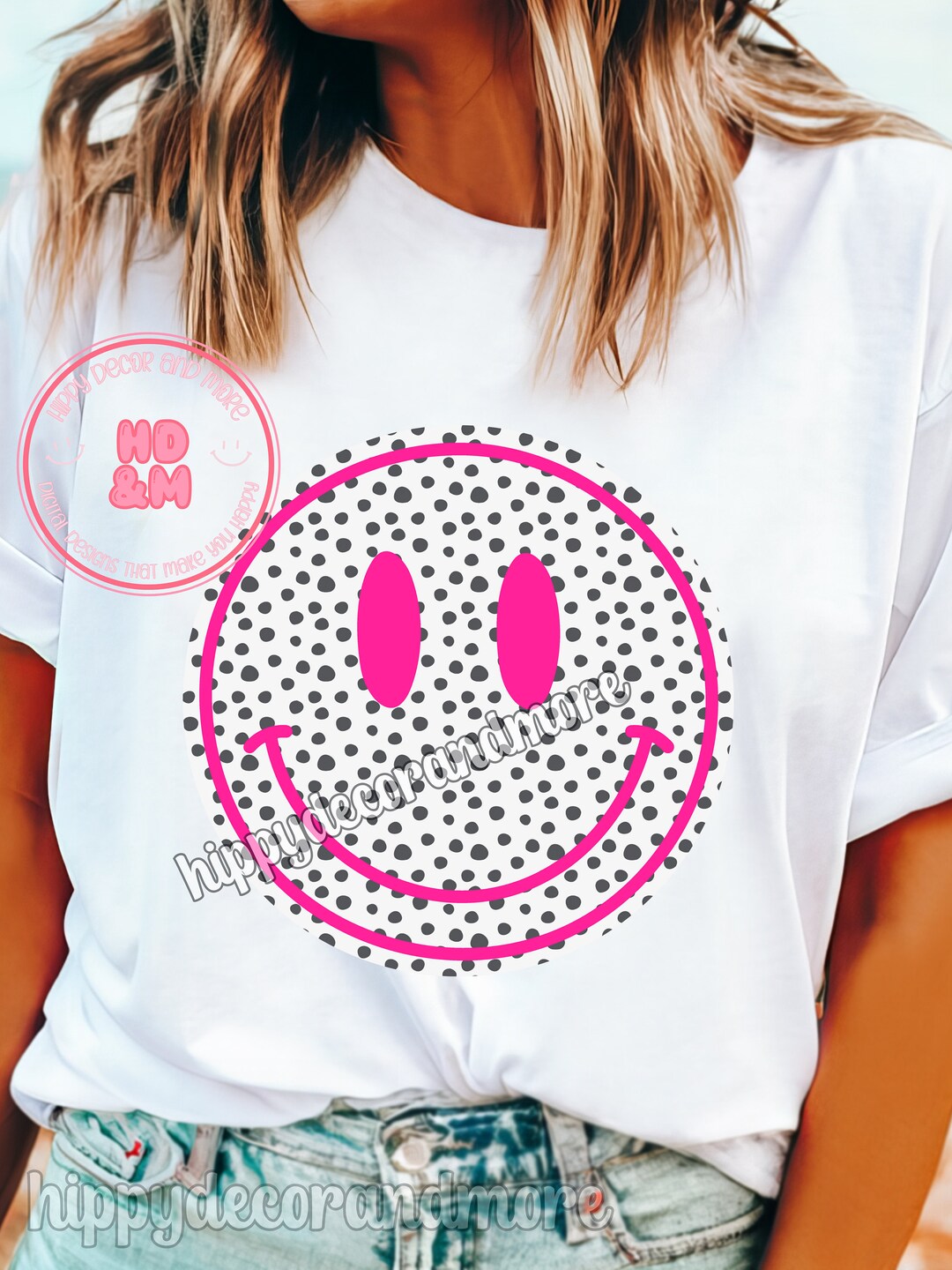 Dots Smiley Face PNG Polka Dots Smiley Face Trendy Comfort Colors Shirt ...