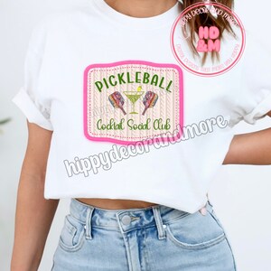 Pickleball PNG Cocktail Social Club Preppy PNG Pickleball Shirt Design ...