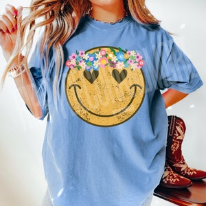 Bohemian Smiley Face PNG Retro Smiley Face Boho Smiley Face Boho Png ...