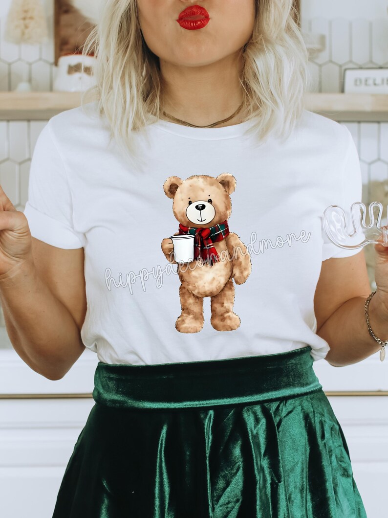 Preppy Christmas Teddy Bear PNG Preppy Bear Cute Teddy Bear Shirt ...