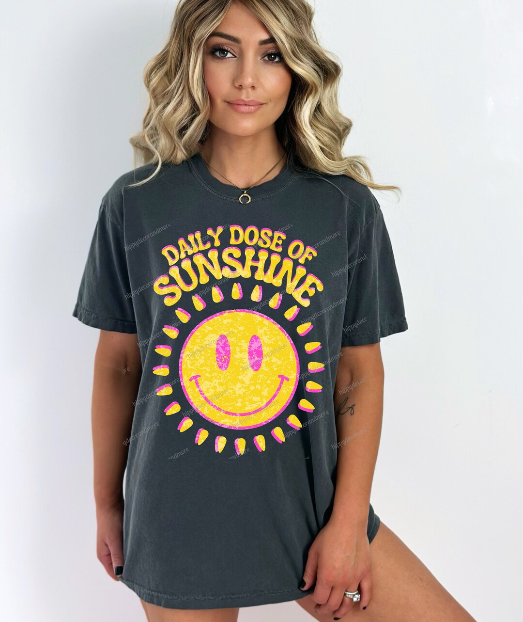 Distressed Retro Smiley Face PNG Retro PNG Daily Dose of Sunshine ...