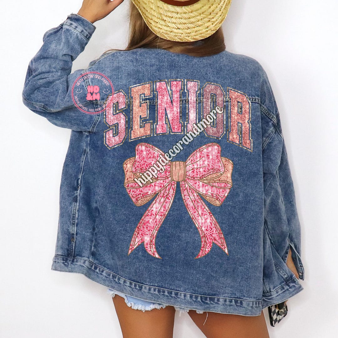 Denim Jacket Ideas Senior PNG Coquette Senior Coquette Bow Class of ...