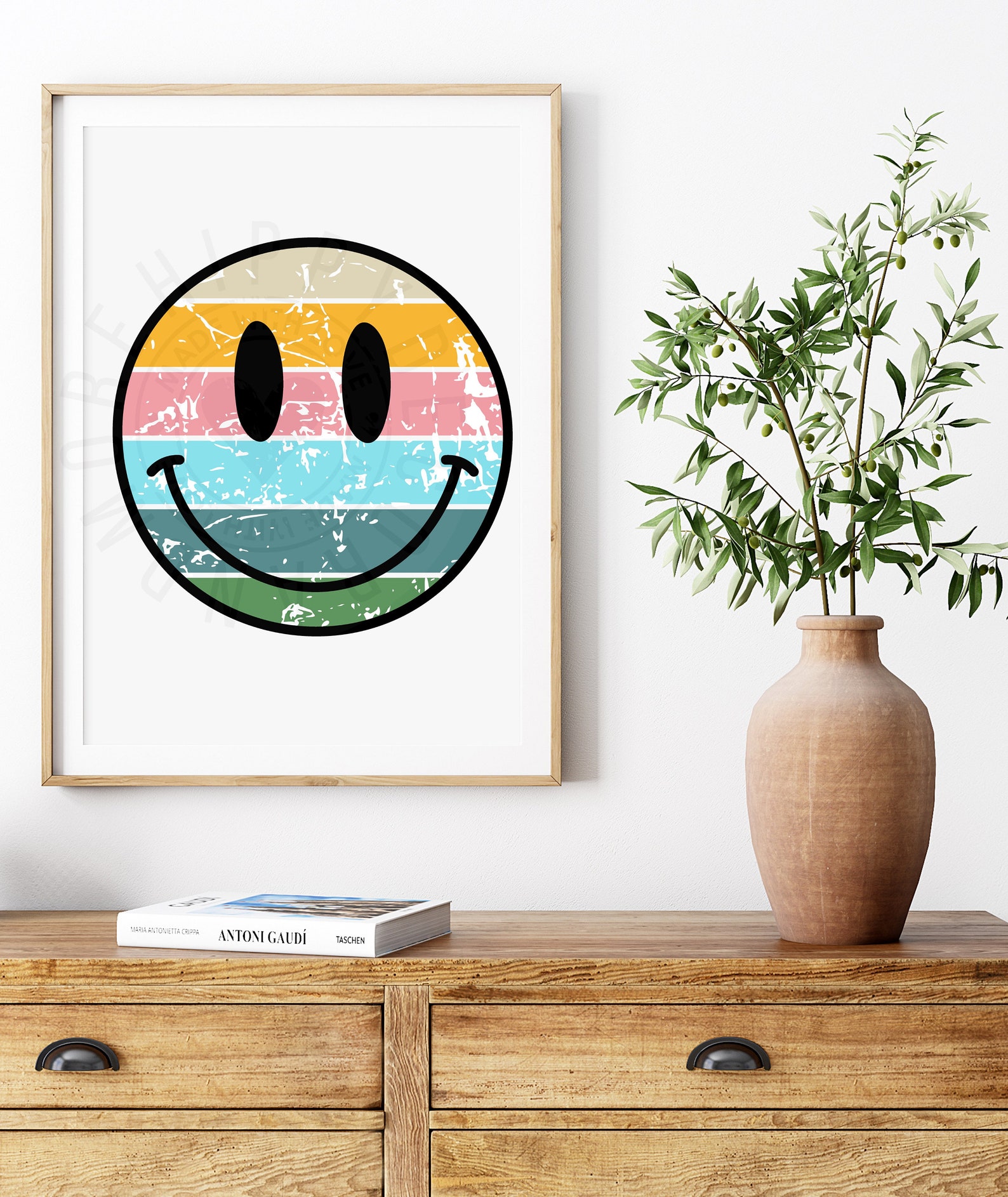 Retro Smiley Face PNG Spring Png Smiley Png Boho Png Boho - Etsy