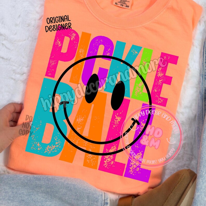 Pickle Ball Png Retro Smiley Face PNG Boho PNG Happy Face Shirt Retro ...