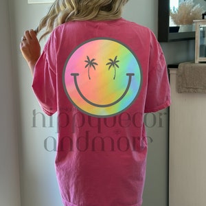 Tye Dye PNG Palm Trees Happy Face PNG Happy Face PNG Trendy Happy Face ...