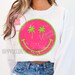 Distressed Retro Palm Trees Smiley Face PNG Boho PNG Summer Sublimation ...