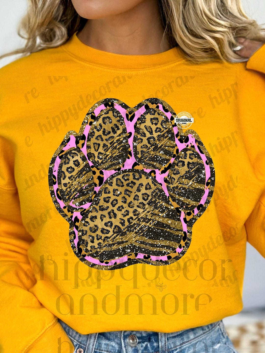 Preppy Paw Print PNG Leopard Print Cheetah Lions Tigers Panther Mascot ...