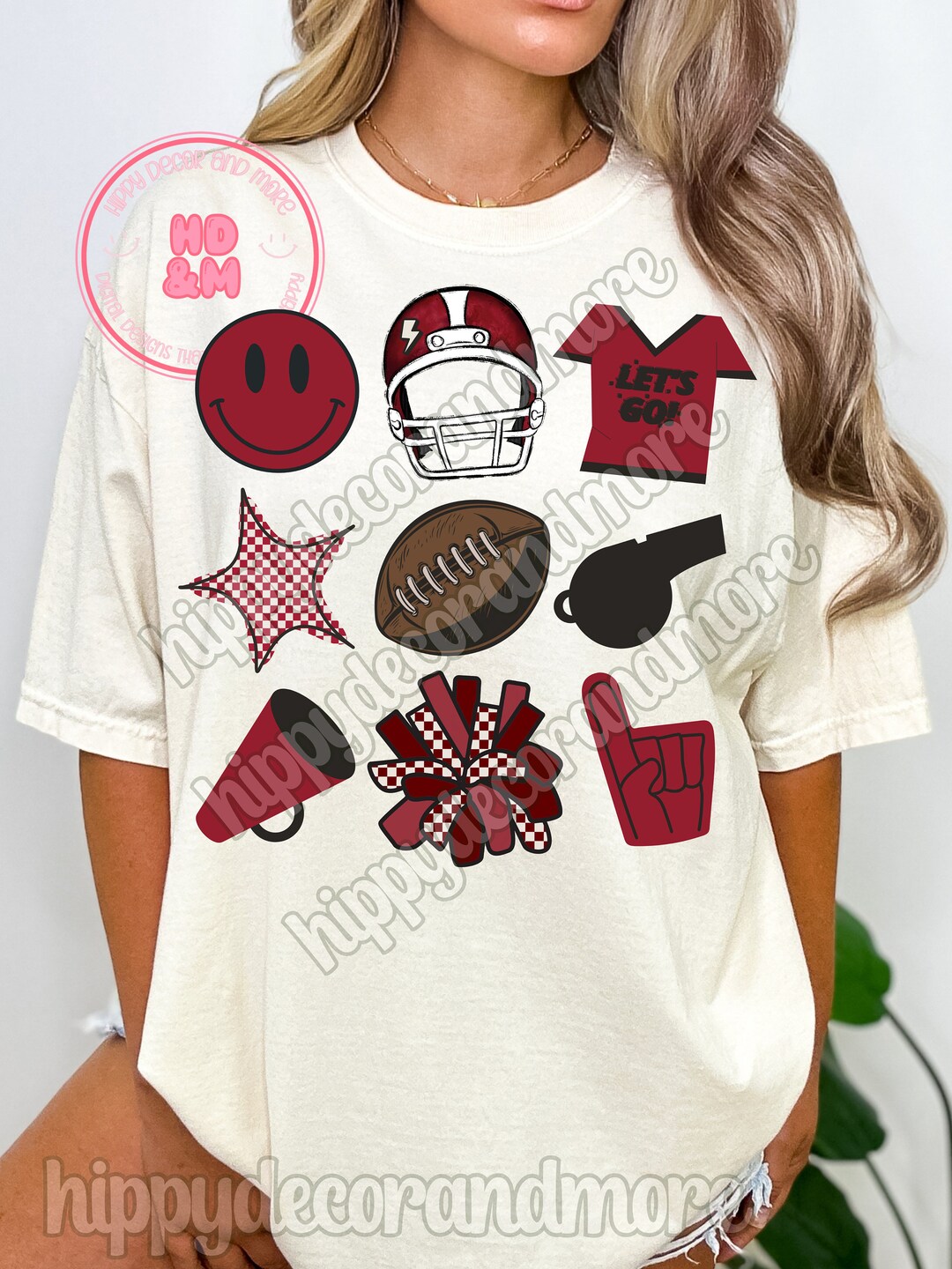 Maroon Football Collage PNG Football PNG Retro Football Shirt ...