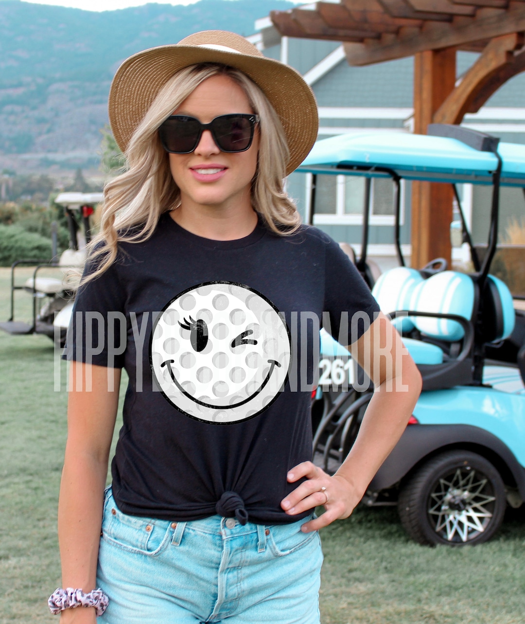 Golf Ball PNG Smiley Face PNG Golf Smiley Transfer Design Smiley Face ...