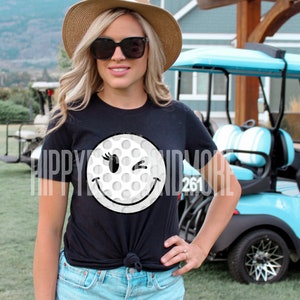 Golf Ball PNG Smiley Face PNG Golf Smiley Transfer Design Smiley Face ...