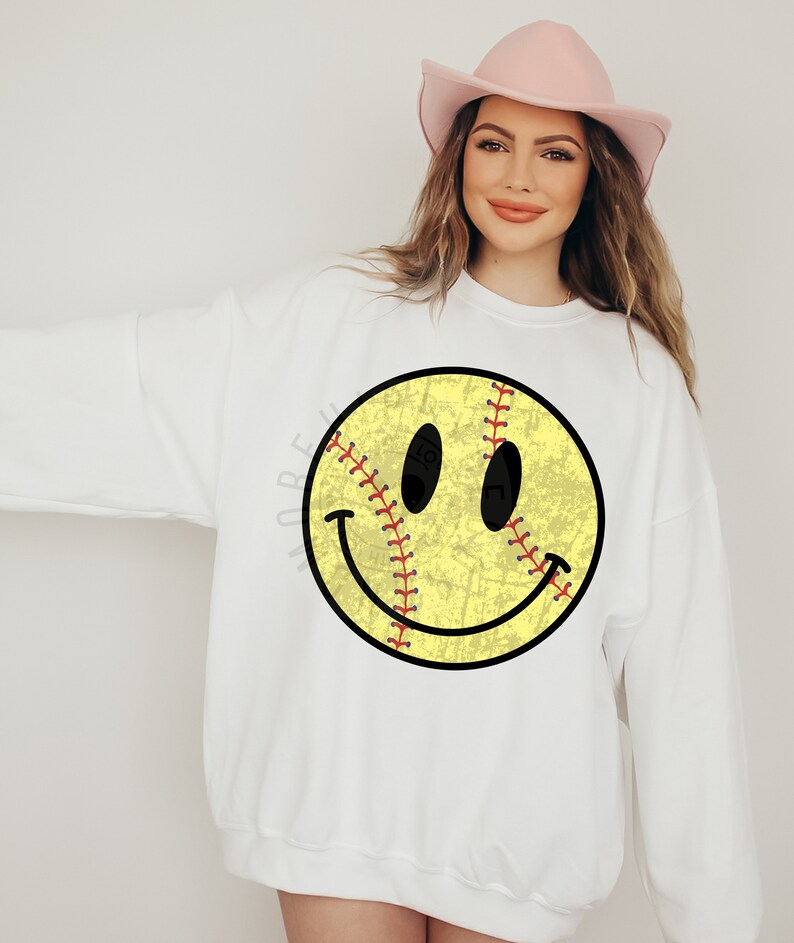 Softball PNG Smiley Face PNG Retro Smiley Face Distressed Smiley Face ...