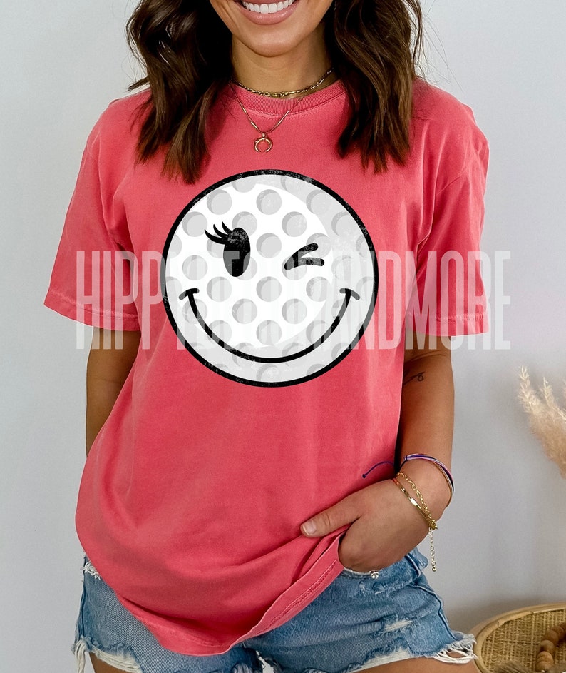 Golf Ball PNG Smiley Face PNG Golf Smiley Transfer Design Smiley Face ...