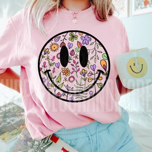 Boho Smiley Face PNG Bohemian Smiley Face Smiley Transfer Design Smiley ...