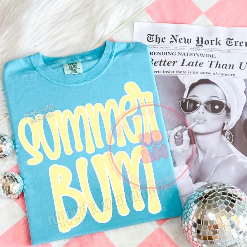 Summer Bum Png Retro Summer PNG Boho PNG Happy Yellow Summer Time Shirt ...