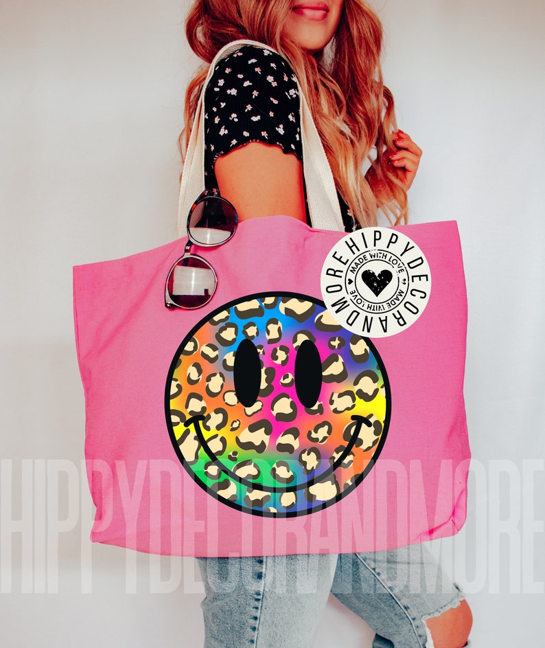 Retro Smiley Face PNG Rainbow Smiley Face Leopard Print Smiley - Etsy